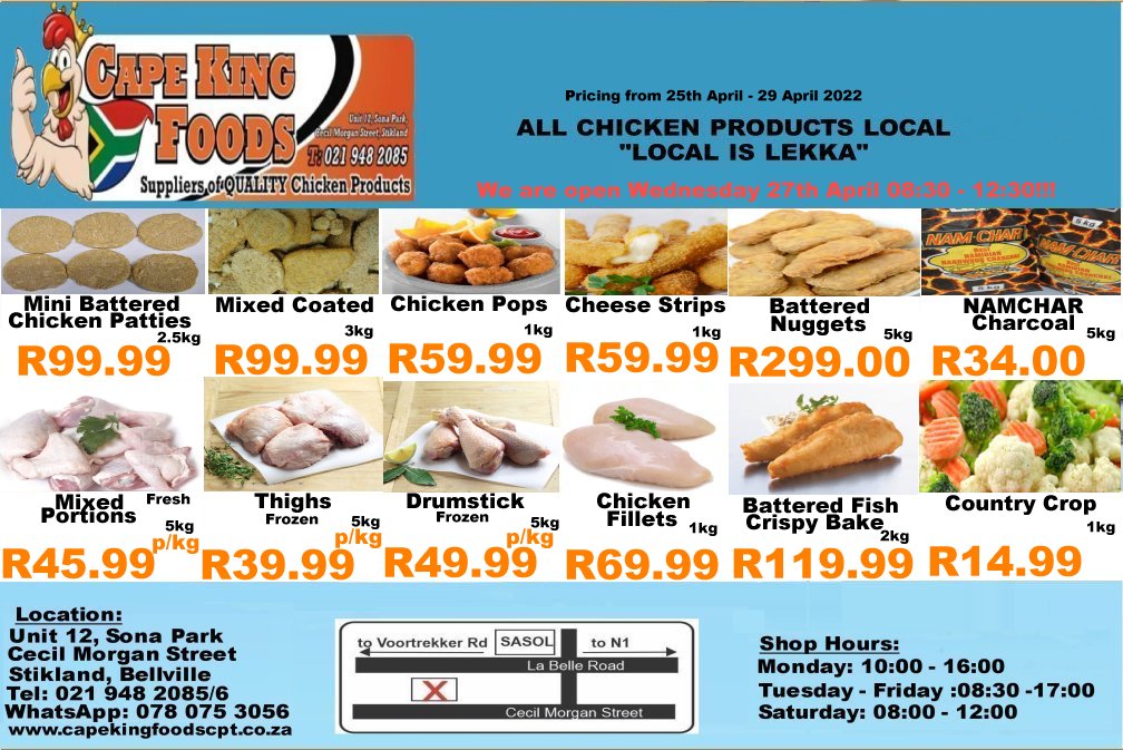 Cape King Foods Factory Shop in Stikland | Cape Town | The A-Z of ...